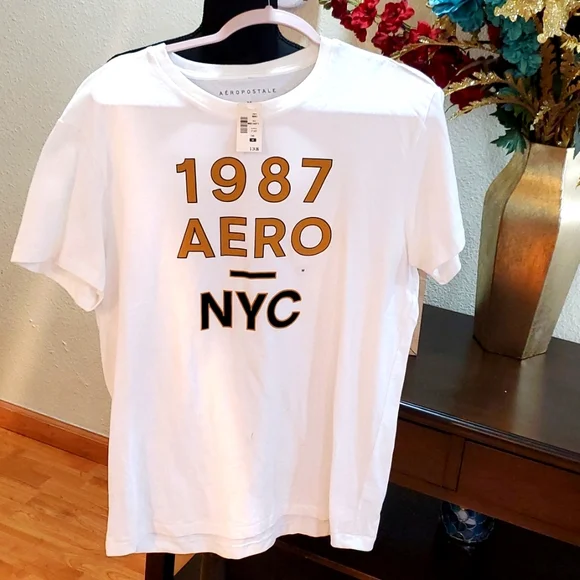 Men Aeropostale white t shirt